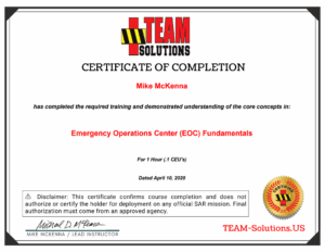 Emergency Operations Centers (EOC) by TEAM Solutions